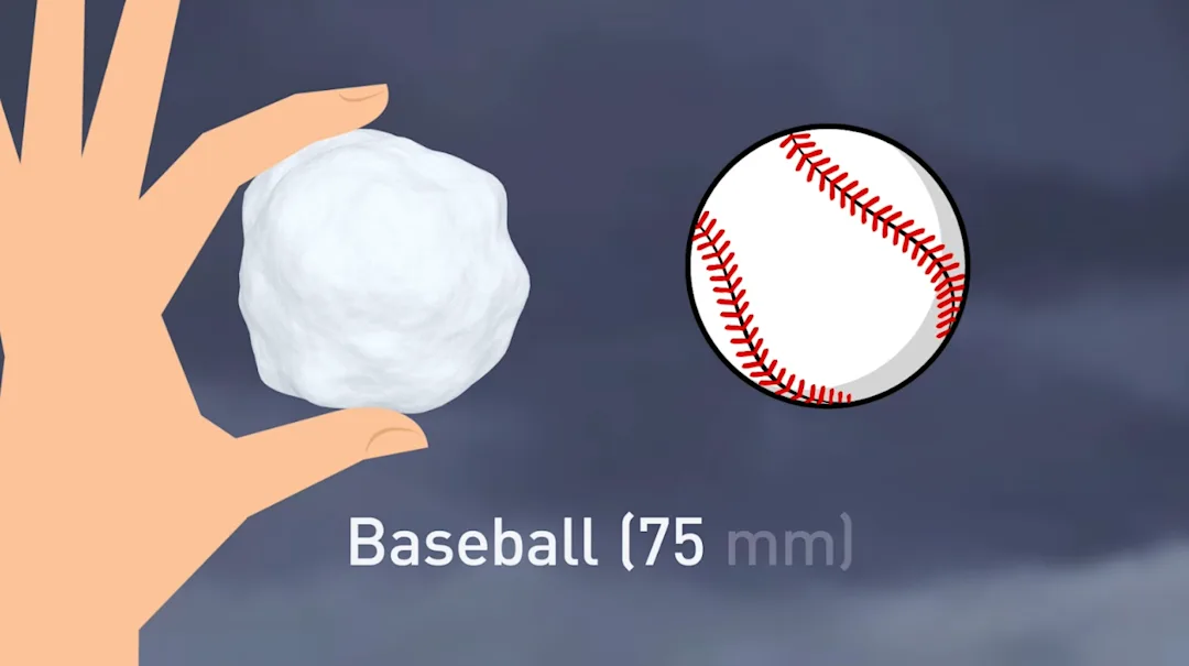 Peas, walnuts and golf balls: here’s what hailstone size means for ...
