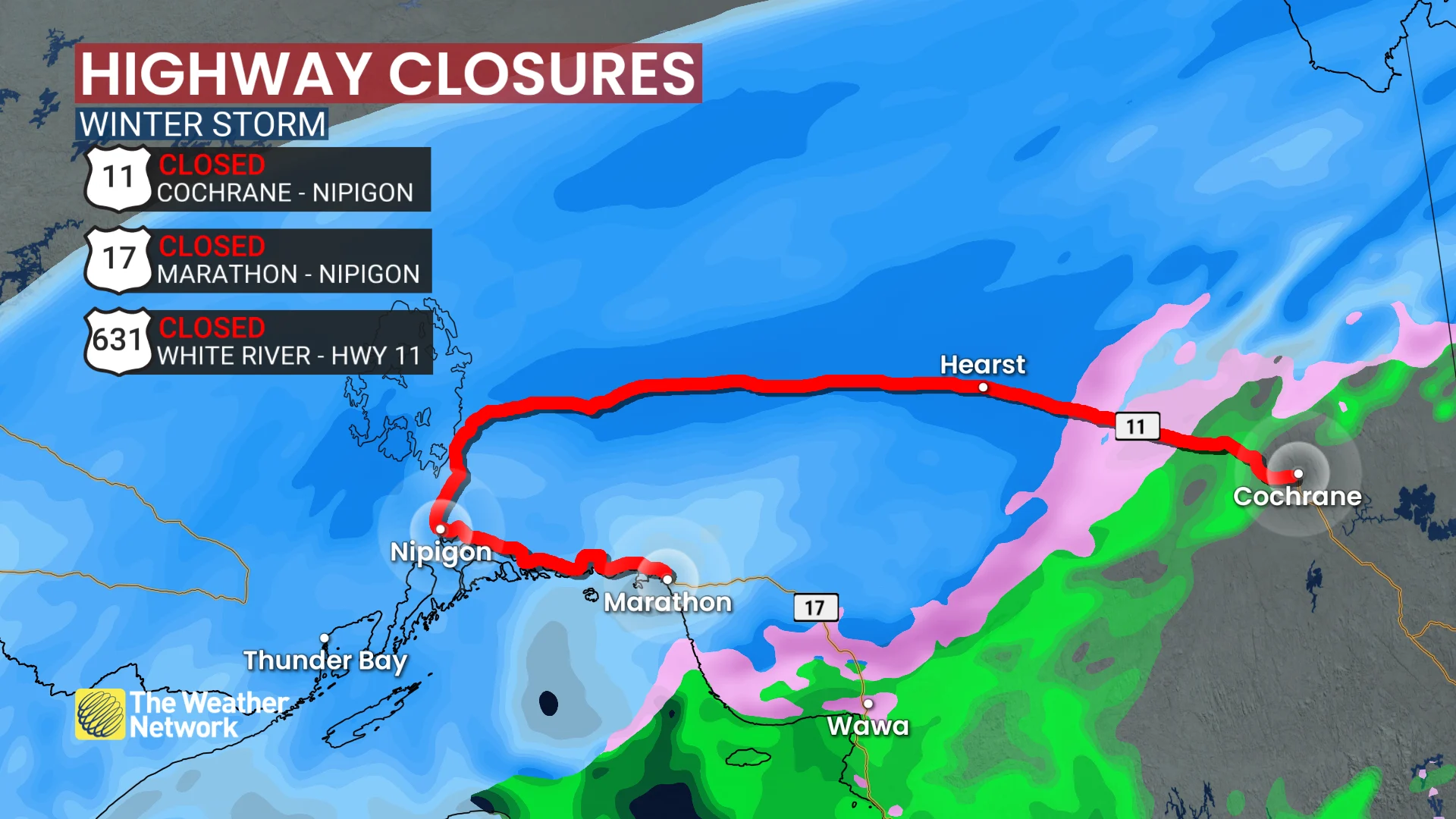 Avoid travel in northern Ontario as winter storm creates hazardous ...