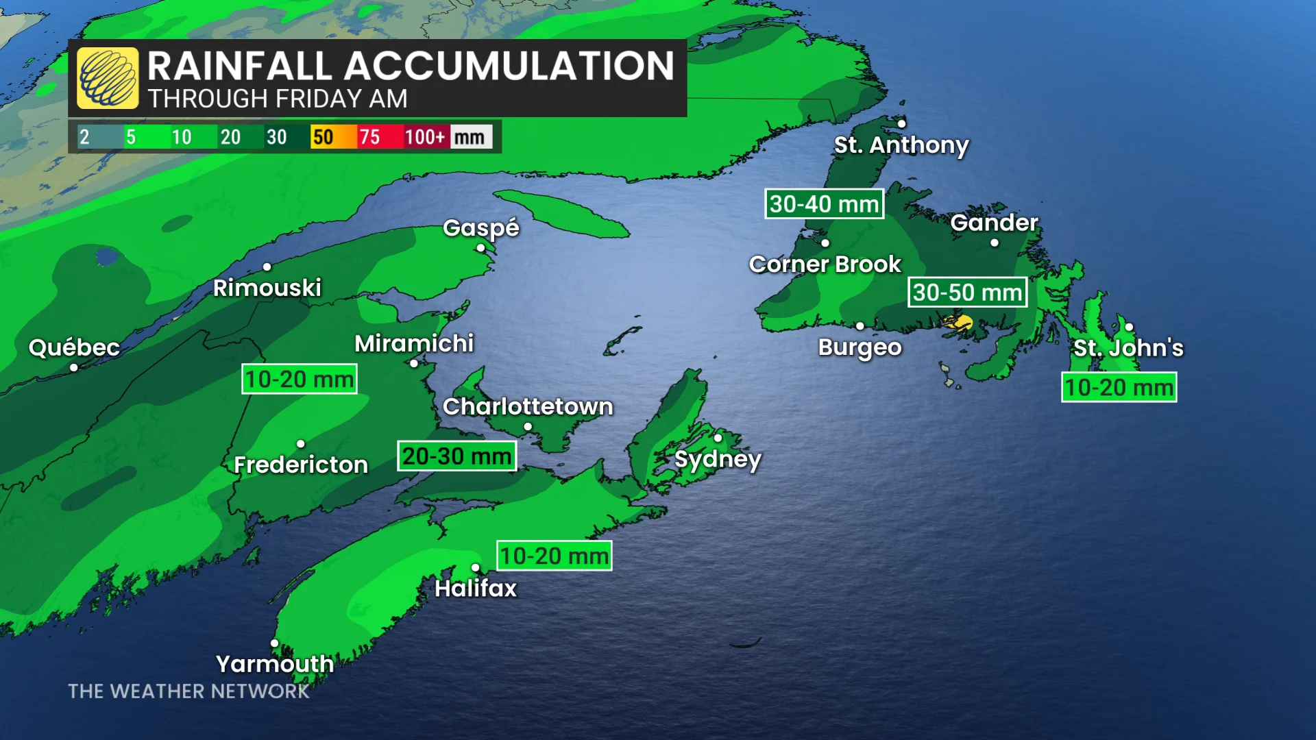 Windy, wet conditions hit Atlantic Canada, ending the summer-like ...