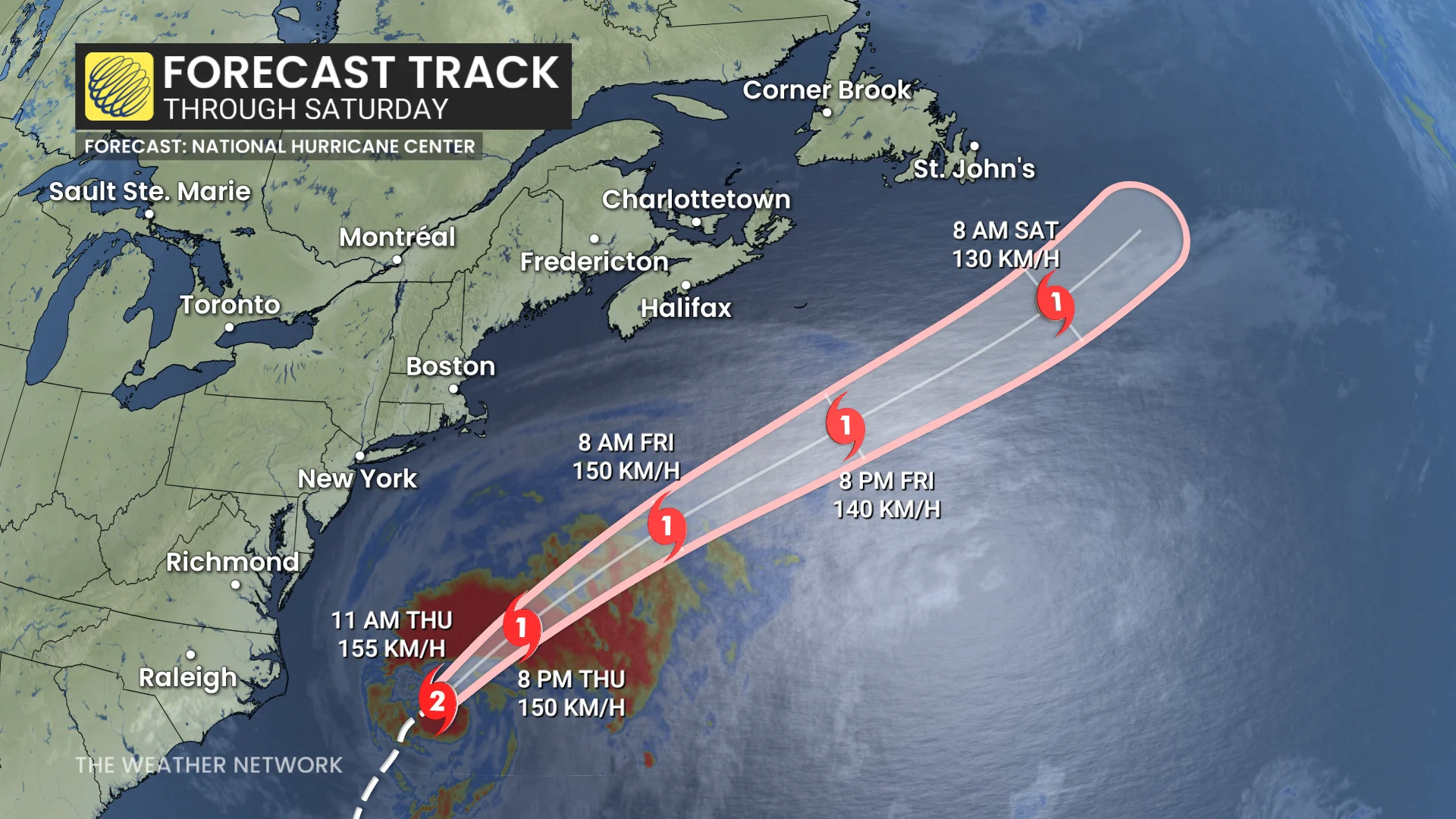 Hurricane Erin: Watching for dangerous surf in Nova Scotia and Newfoundland - The Weather Network