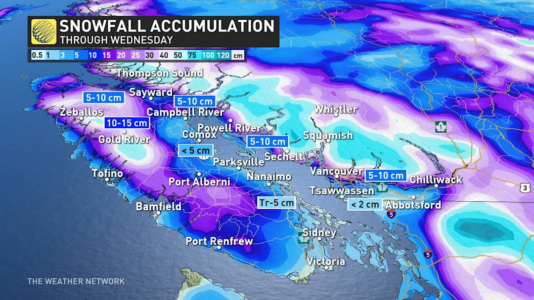 Rising chances for low-elevation snow in B.C. as air gets cold - The ...