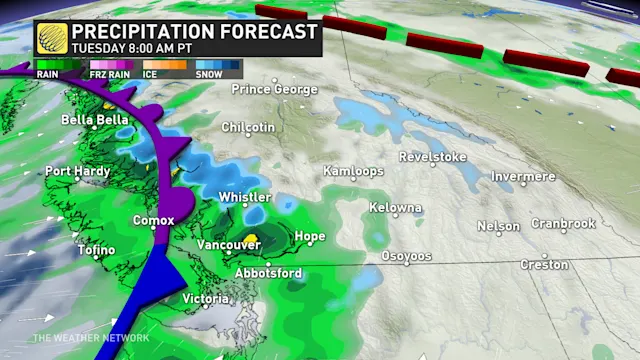 B.C.’s week splits in two with rain to start, and heat to finish - The ...