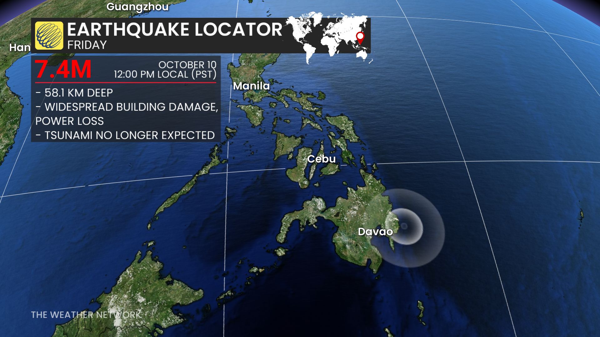 Strong 7.4 magnitude quake strikes off Philippines, tsunami warnings ...