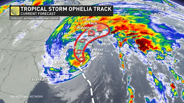 Ophelia makes landfall, new Atlantic storm brewing next week - The ...