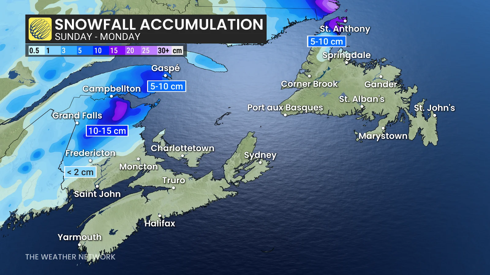 Snow, ice, and rain to sweep Atlantic Canada to end the weekend - The ...
