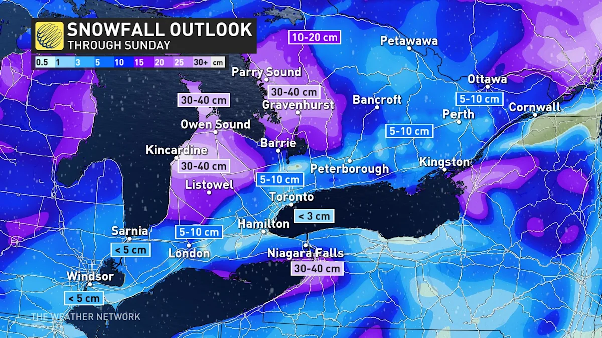 Winds turn on the lake-effect machine in Ontario after storm's ...