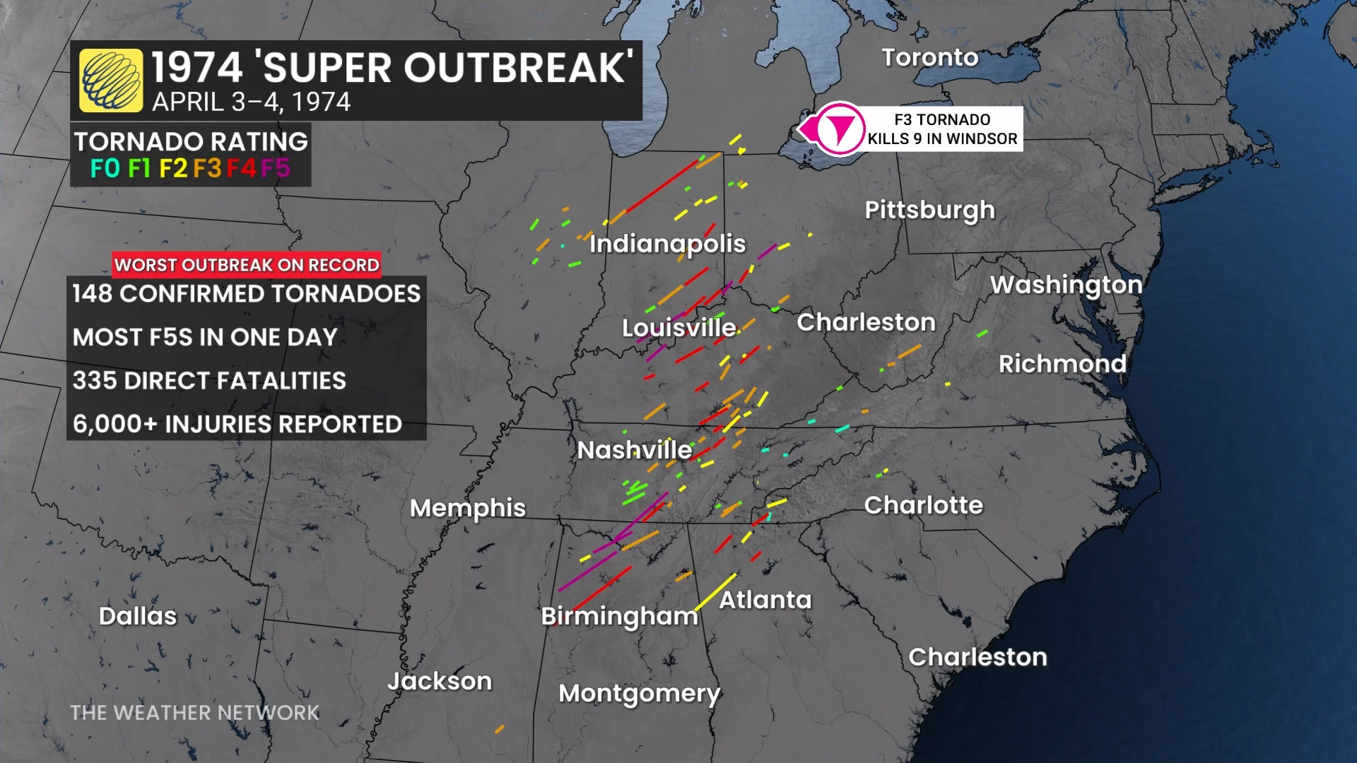 The ‘Super Outbreak’ was the strongest tornado outbreak on record - The ...