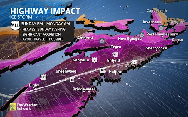 Heavy snow, significant ice blanketing the Maritimes into Monday - The ...