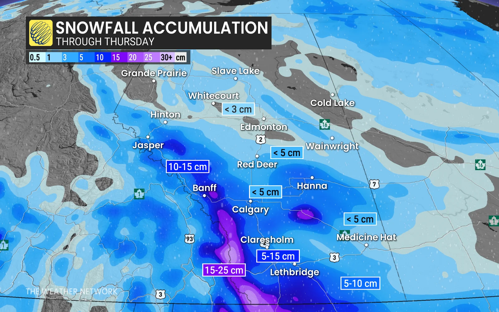 Springtime snowfall continues in Alberta with up to 20 cm - The Weather ...