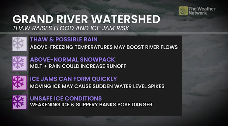 Grand River at risk: Spring thaw raises flood and ice jam concerns ...