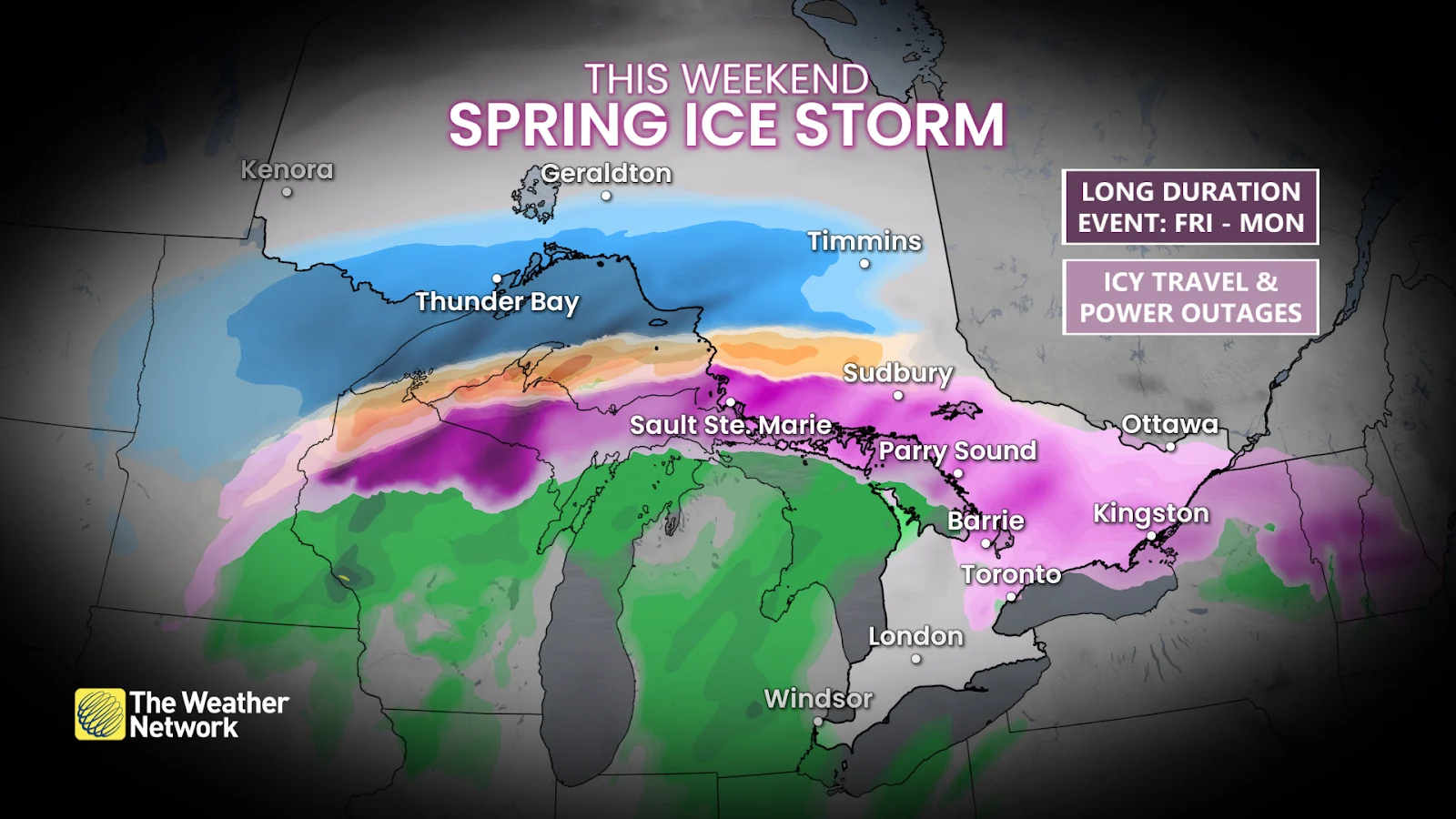 Spring storm to unleash icy dangers across Ontario this weekend - The ...