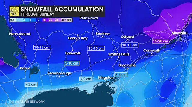 Snow continues sliding across Ontario through the overnight - The ...