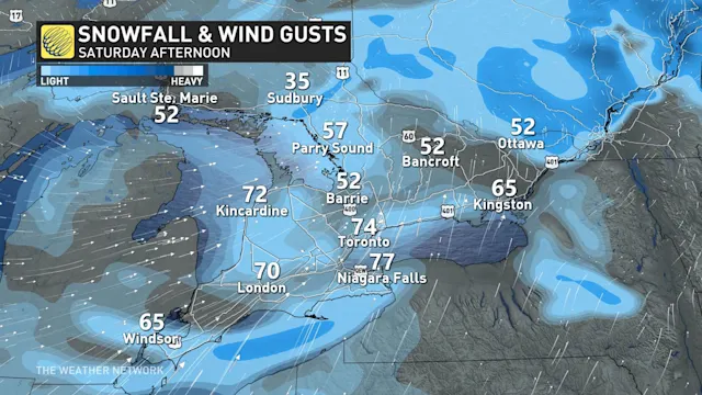 Winds turn on the lake-effect machine in Ontario after storm's ...
