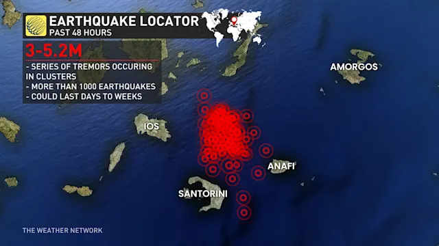 Tsunami worries rise as thousands of earthquakes rattle Santorini - The ...