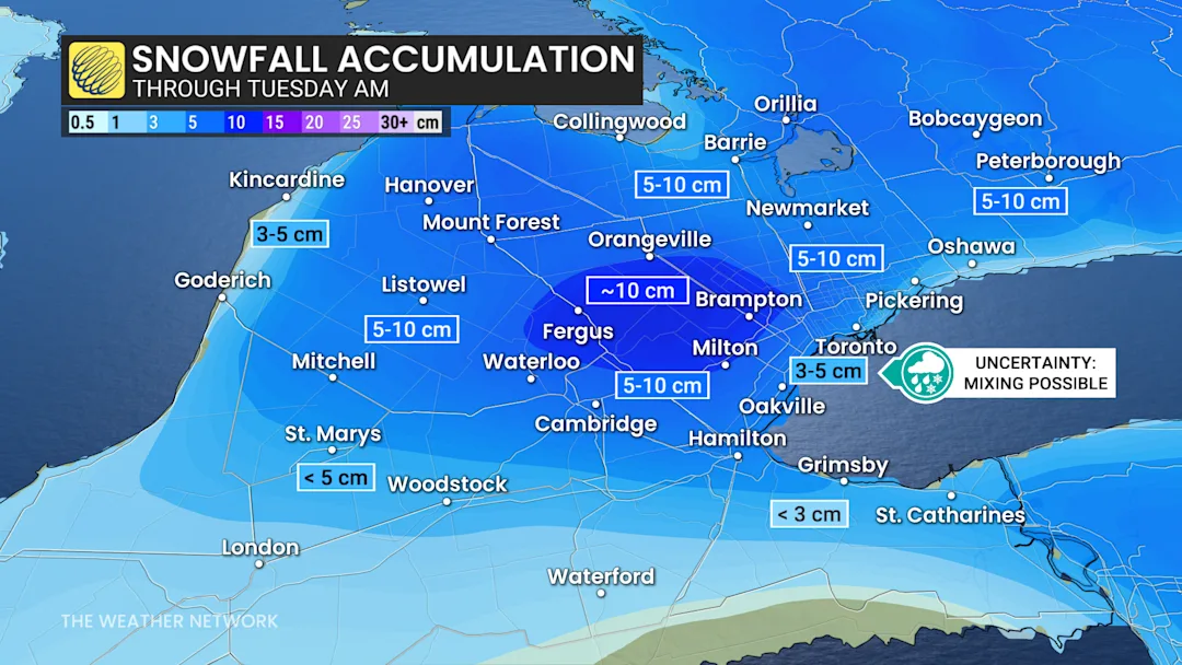Snow arrives in Ontario Tuesday, but no guarantee for a white Christmas ...