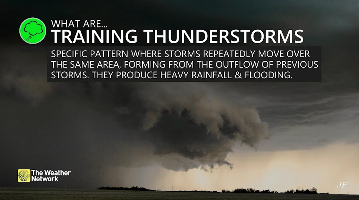 'Training' thunderstorms cause flash floods in Ontario, but what are they? - The Weather Network