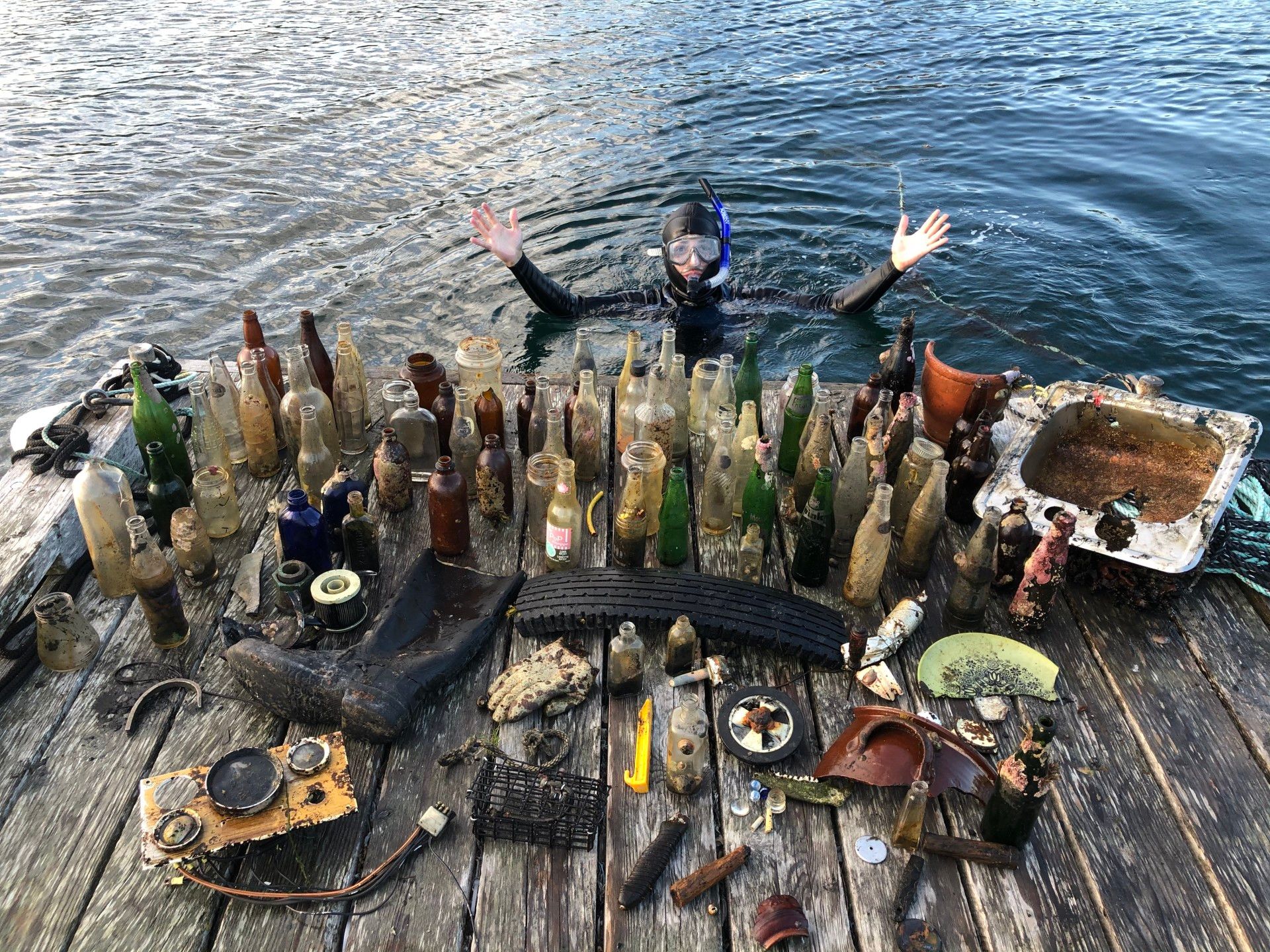 Meet 'Saltwater Sean': The diver cleaning up the Atlantic one bottle at ...