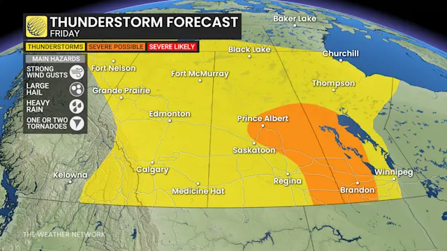 Prairies: Heightened threat for strong winds, large hail, and rotating ...