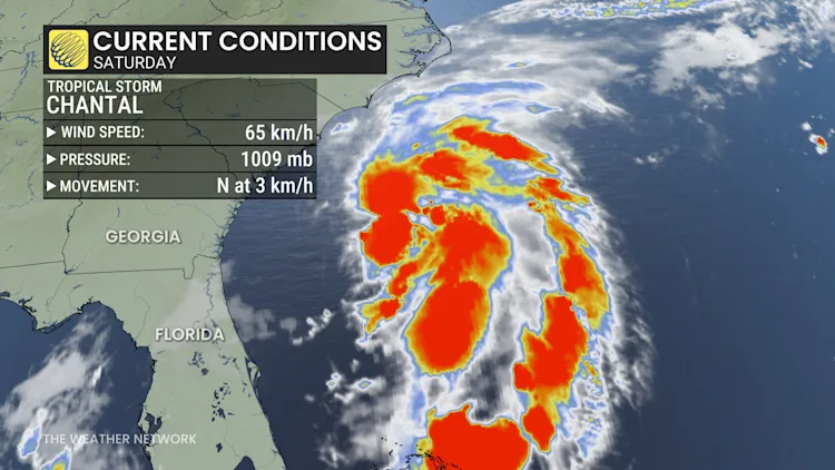 Chantal takes aim at the Carolinas as Atlantic's third named storm ...