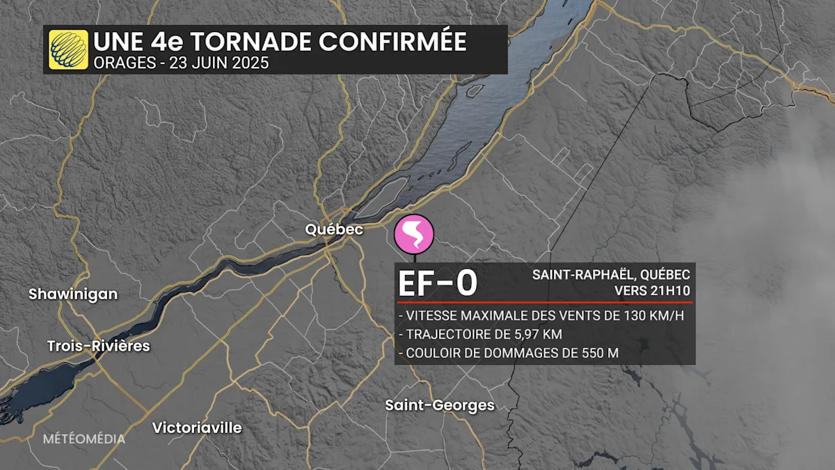 Une tornade confirmée au Québec - MétéoMédia