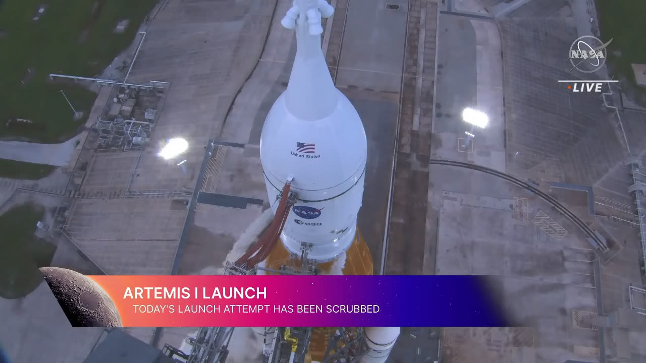 Scrubbed! Monday's Artemis 1 launch called off due to engine troubles - The Weather Network