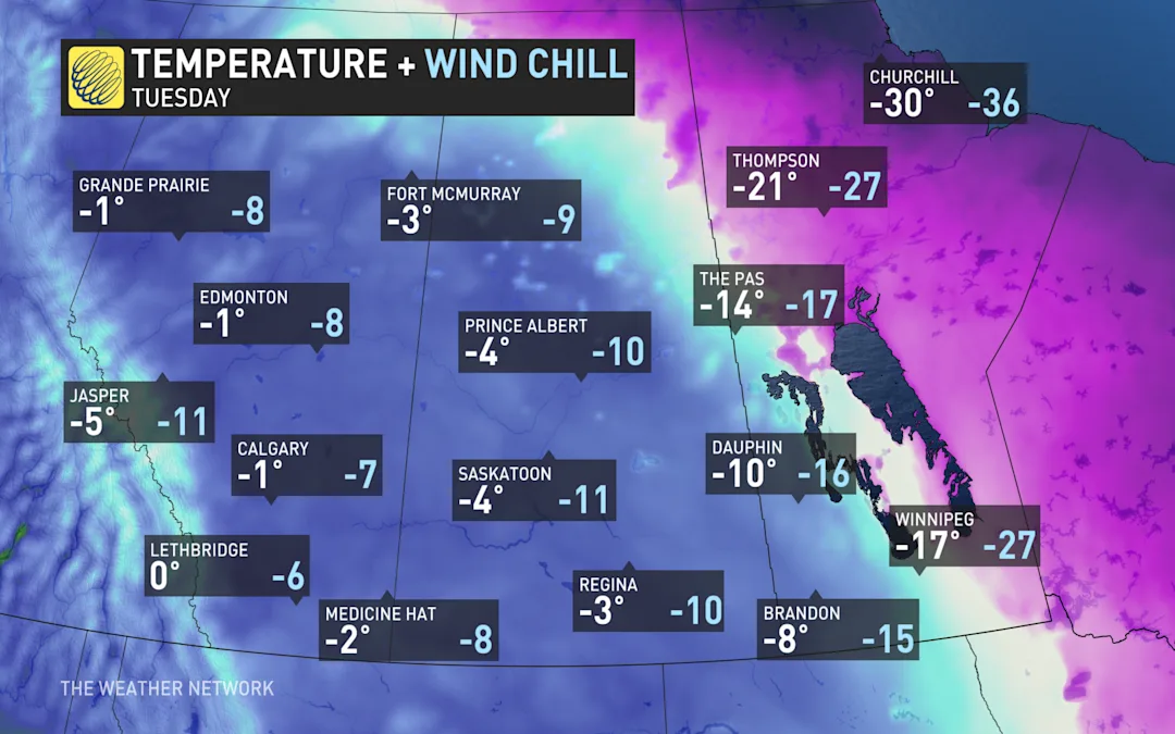 Next round of snow and strong winds for the Prairies looming - The Weather Network