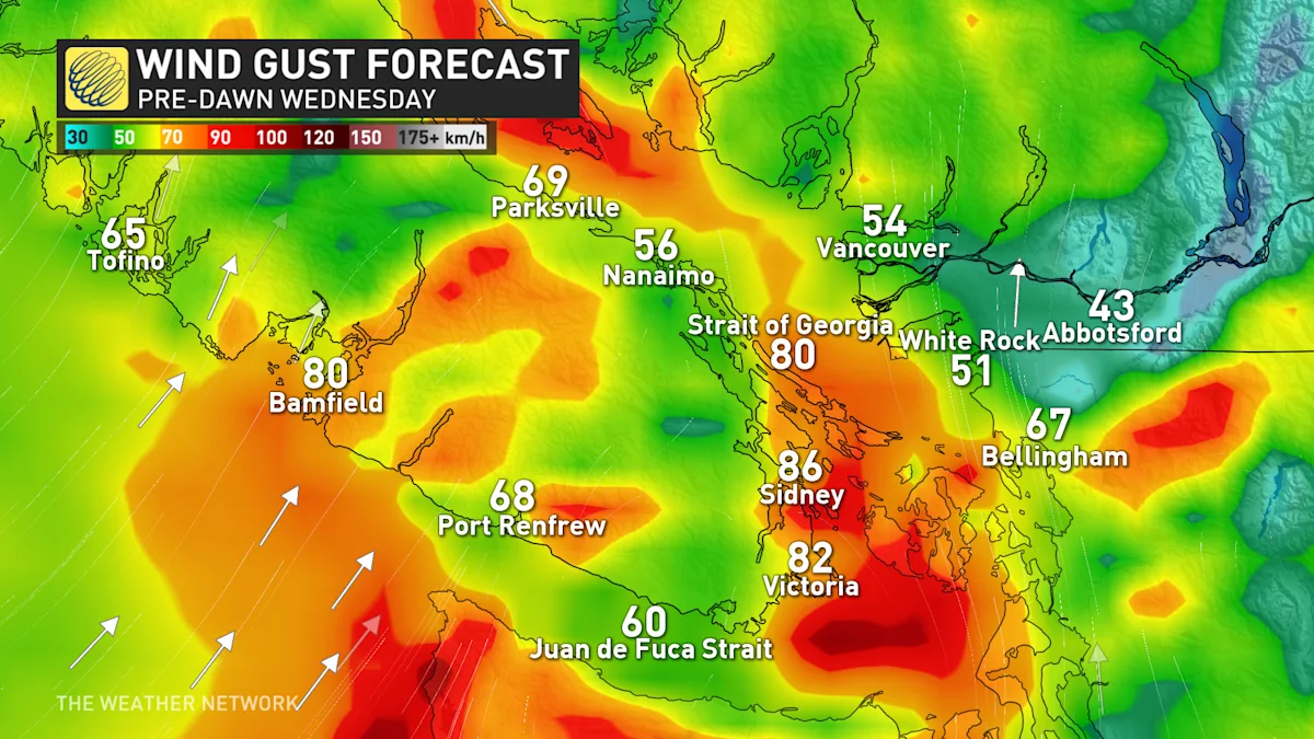 Busy B.C. weather pattern looks to bring widespread disruptions - The ...