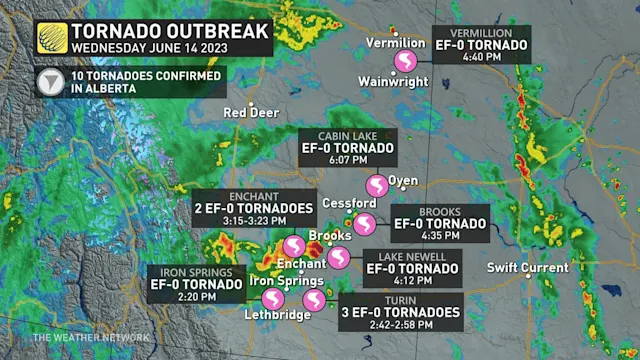 PHOTOS: Ten tornadoes confirmed in Alberta outbreak on Wednesday - The ...