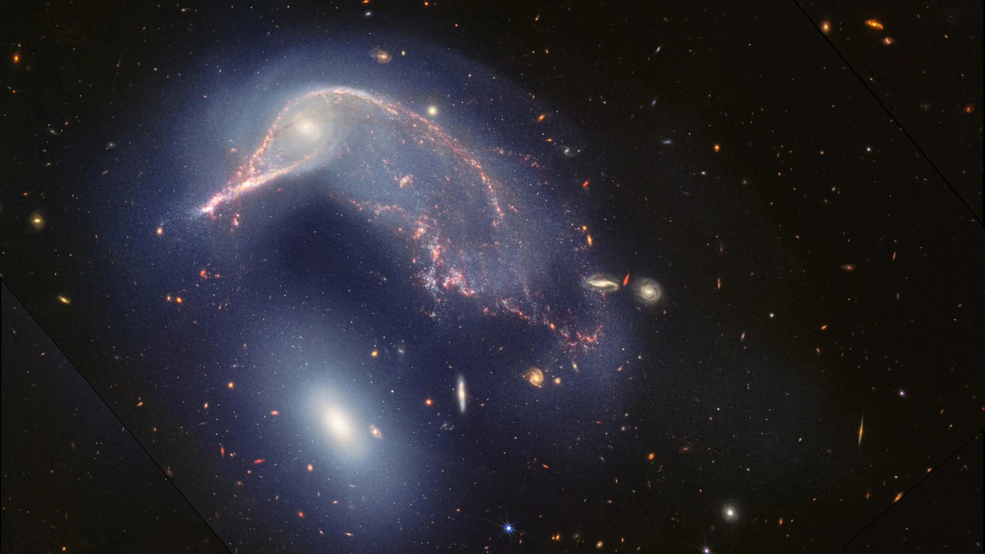 Merging galaxies look like 'Penguin and Egg' in new image from JWST ...