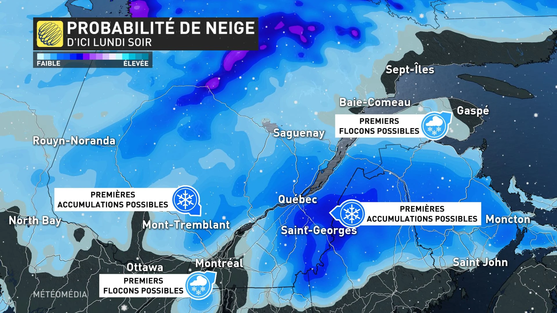 Première neige : le Québec pourrait brûler les étapes - MétéoMédia