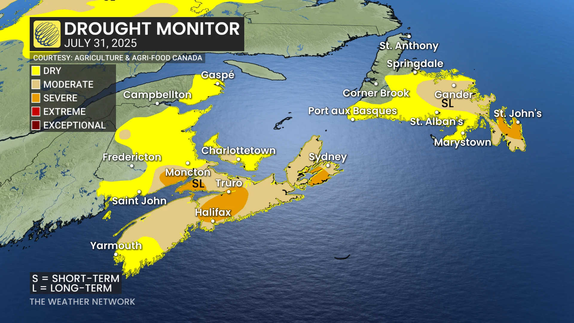 Rain is coming to Atlantic Canada, but it won't be from Hurricane Erin ...