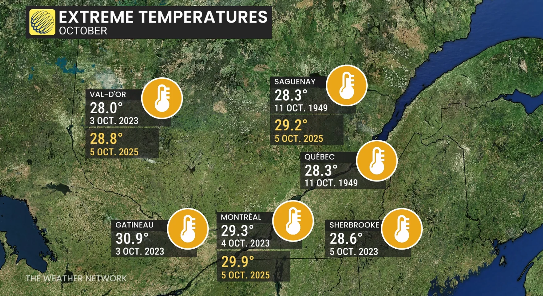 Unprecedented October heat sweeps Quebec - The Weather Network