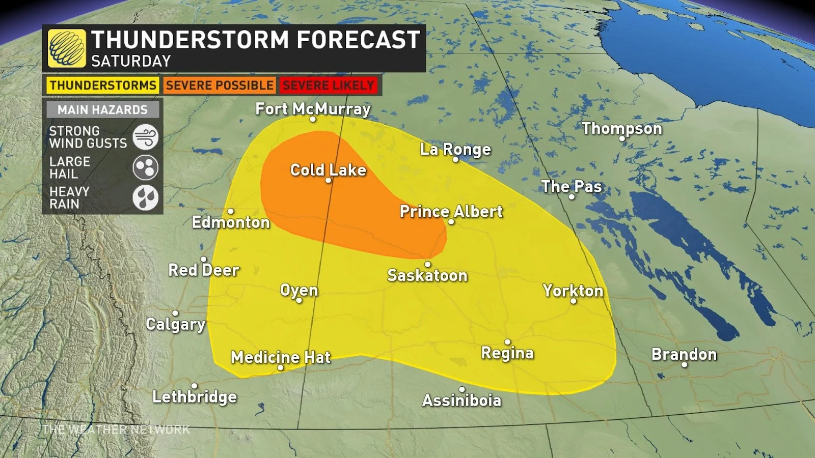Severe storms, large hail risk on tap for parts of Alberta ...