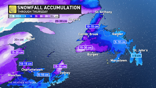 Blustering winter storm continues for Atlantic Canada, next storm on ...