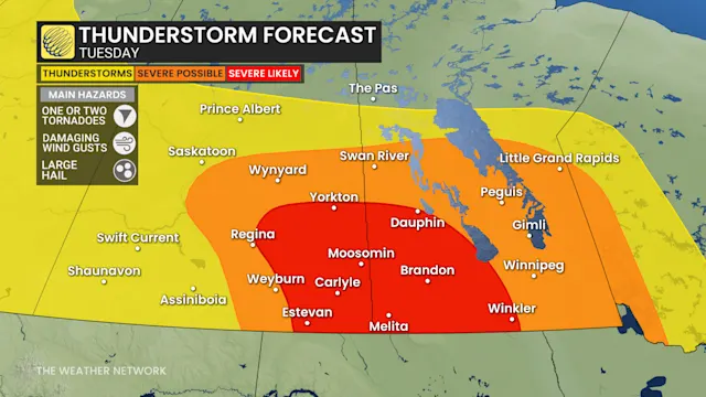Hail and tornado risk return to Saskatchewan and Manitoba - The Weather ...
