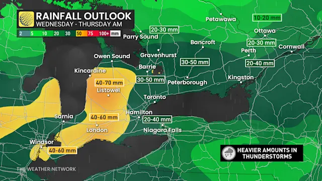Severe thunderstorm threat over southern Ontario with risk of damaging ...