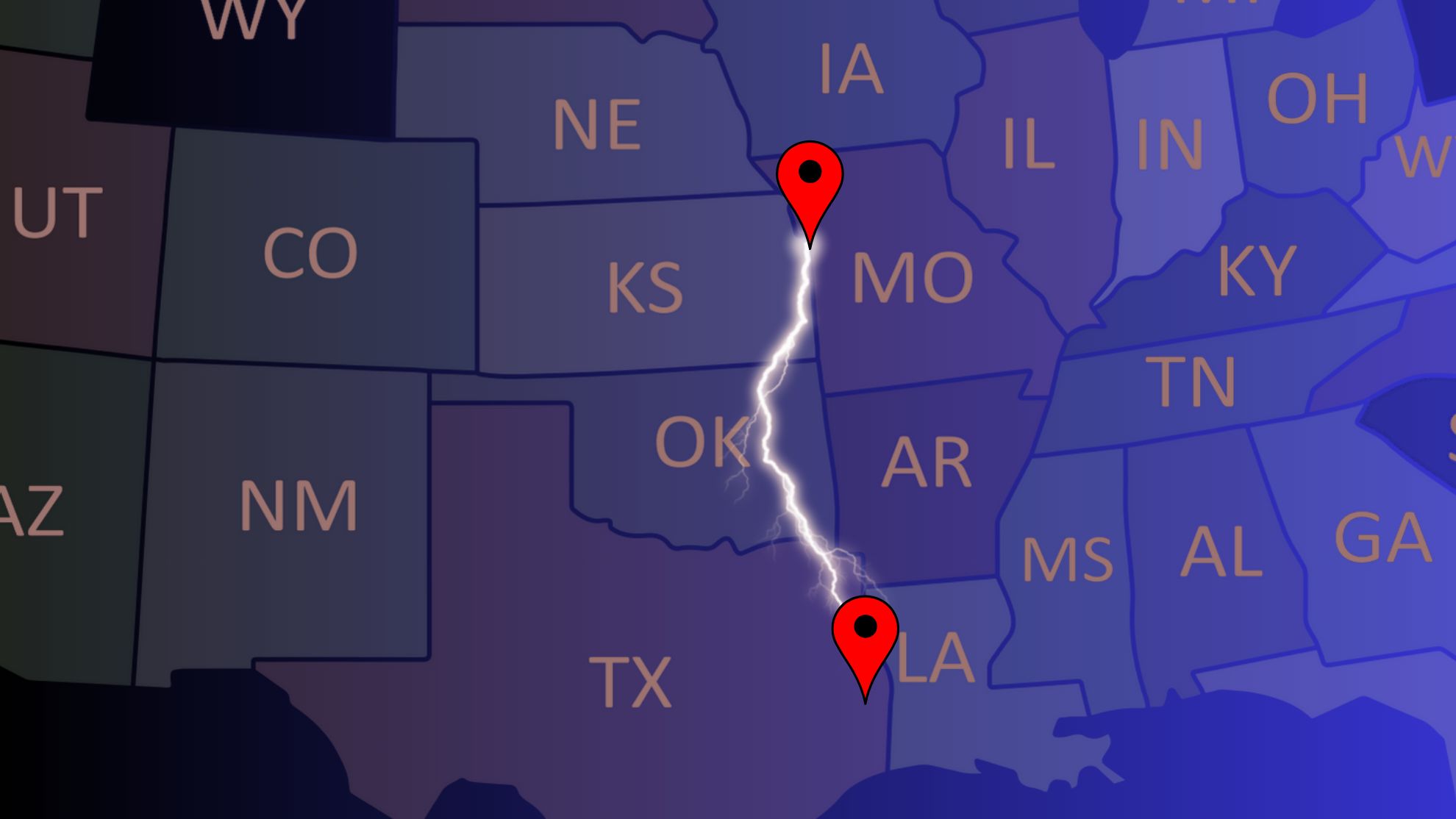 World’s longest ‘megaflash’ lightning streak was 829 km long - The Weather Network