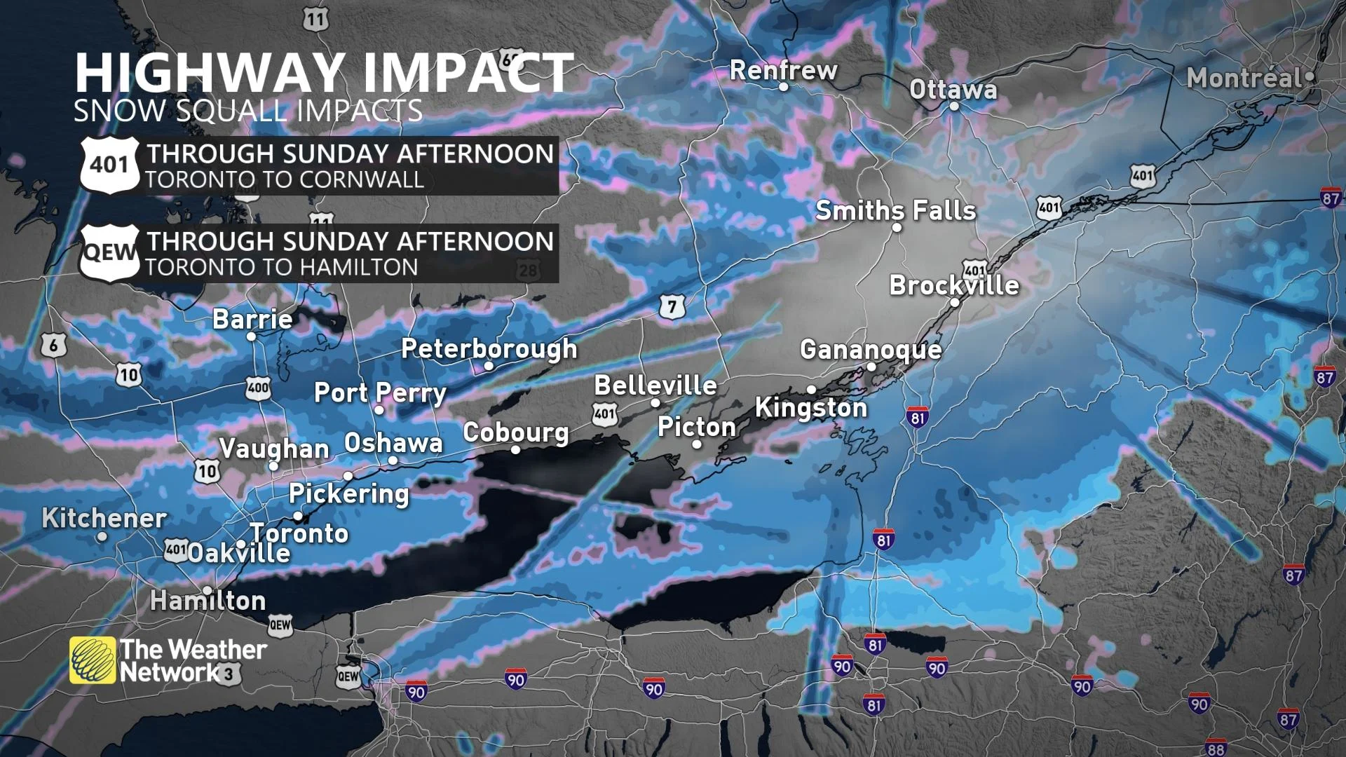 Sneaky Sunday snow squalls pose travel hazards in Ontario, Quebec - The ...