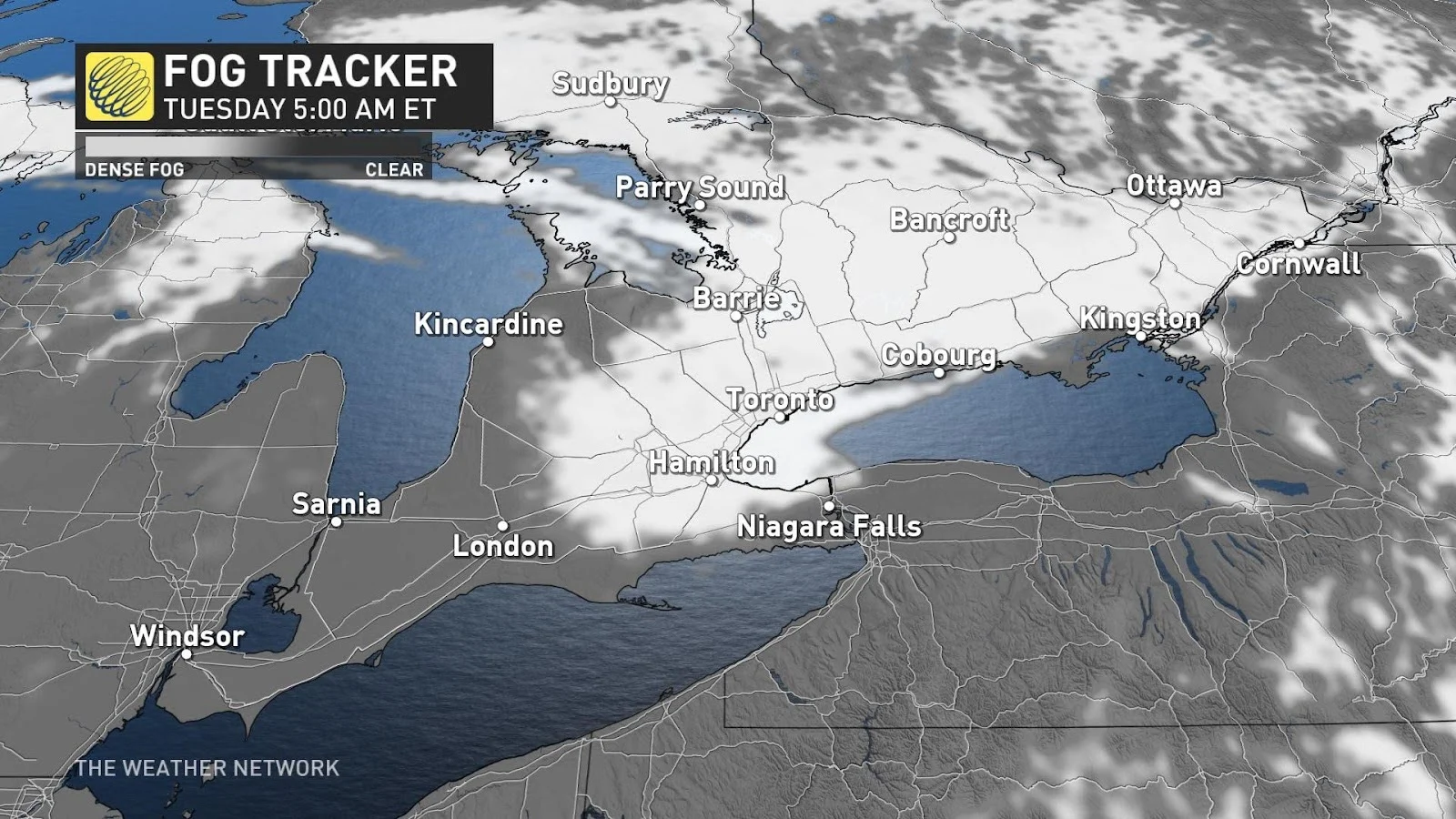 Fog remains dangerous on southern Ontario roads Tuesday morning - The ...