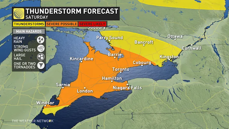 Soaking rains, severe storms target southern Ontario this weekend - The ...