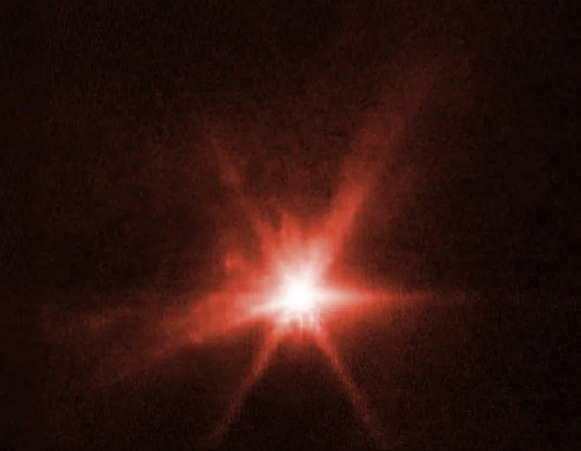 Pow! Immense debris cloud from DART impact spied by Hubble and JWST ...