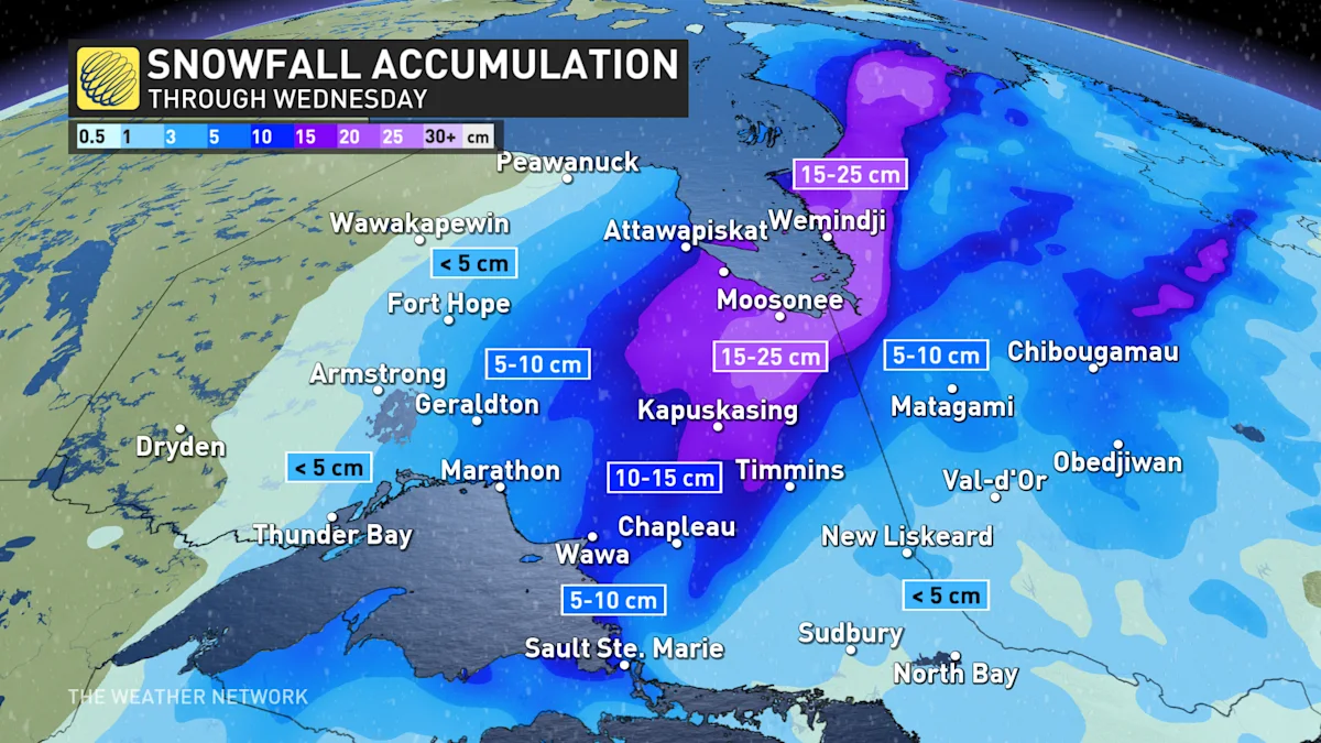 More heavy snow hits northern Ontario, with dangerous freeze prompting ...