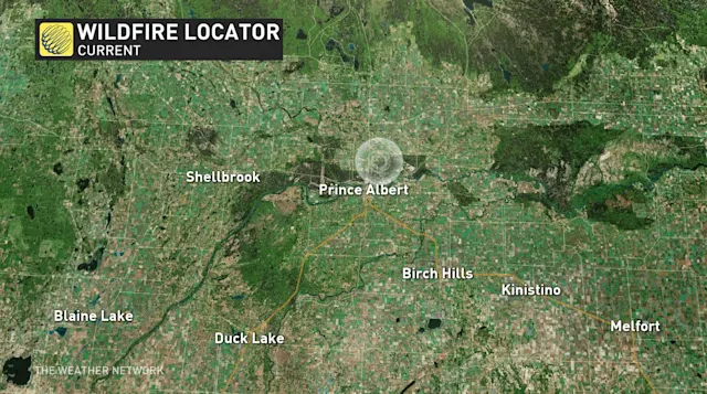 Massive fire north of Prince Albert, Sask., threatens farms and ...