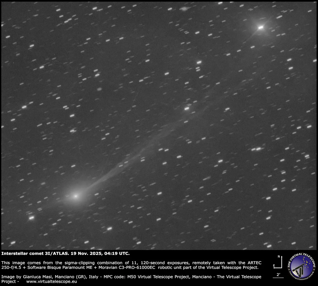 Alien comet reveals stunning tail in latest images - The Weather Network