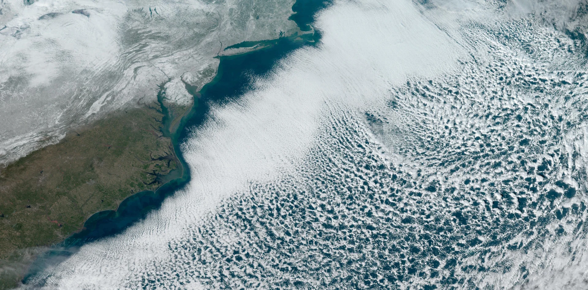 Watch as thousands of cloud streets billow over the Atlantic - The Weather Network