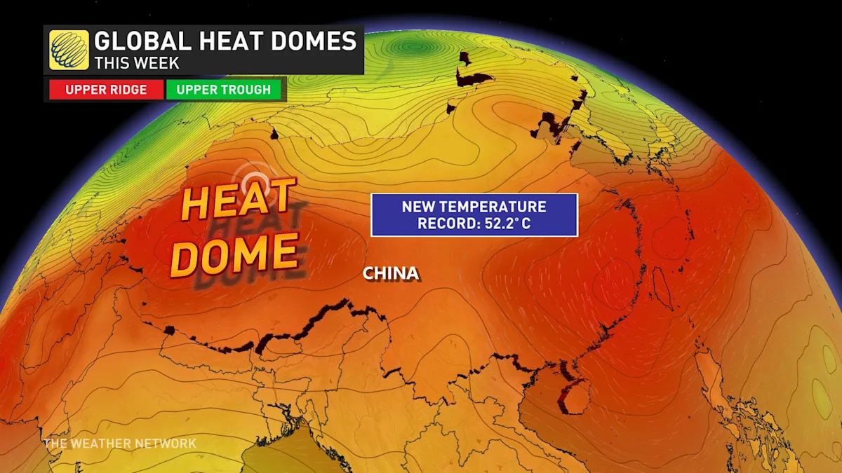 Four simultaneous heat domes break major records across the globe - The ...