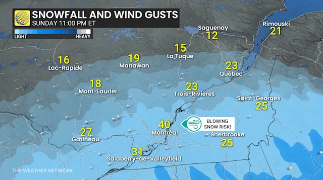 Southern Quebec faces 20cm of snow, blowing winds and -30ºC wind chills ...