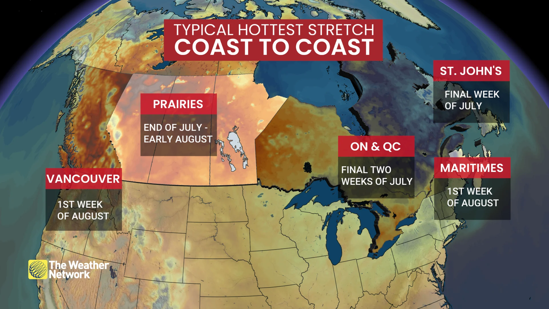 When is the hottest stretch of the year in your corner of Canada? - The ...