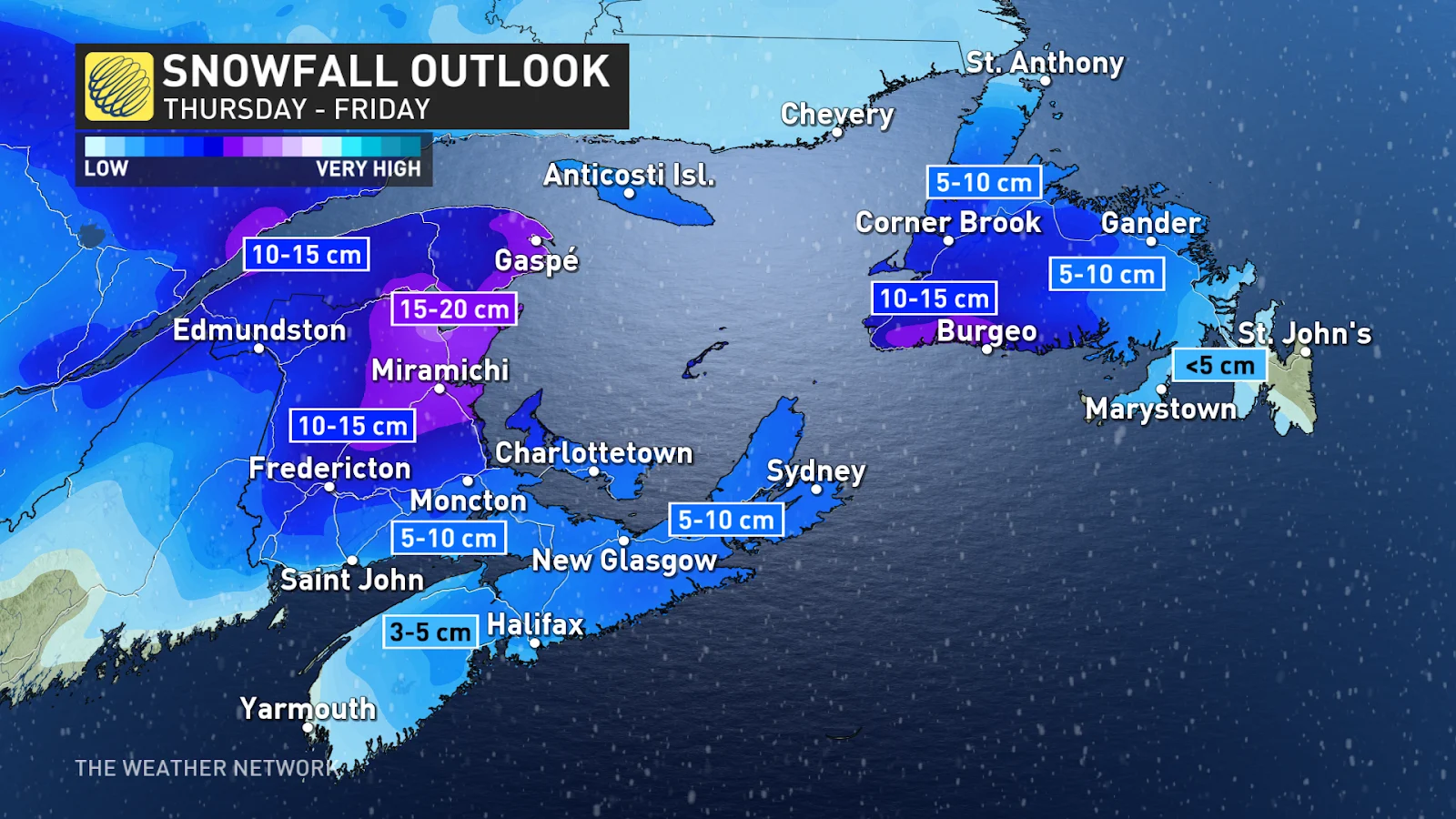 Watching risk for significant weekend snows in Atlantic Canada - The Weather Network