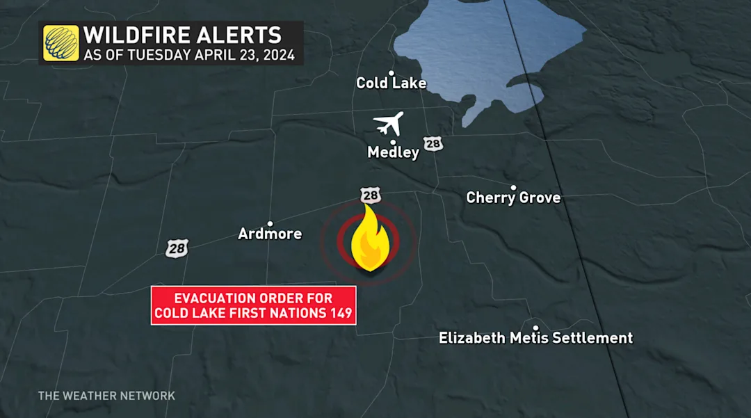 Evacuation ordered for part of Cold Lake First Nations, other alerts ...